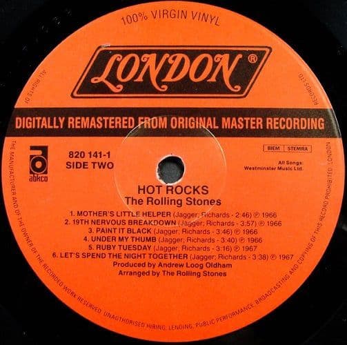 The Rolling Stones Hot Rocks 1964-1971 Vinyl LP | Planet Earth Records